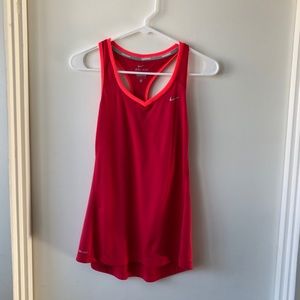 Nike | Tops | Nike Drifit Red Razorback Tank W Orange Trim | Poshmark